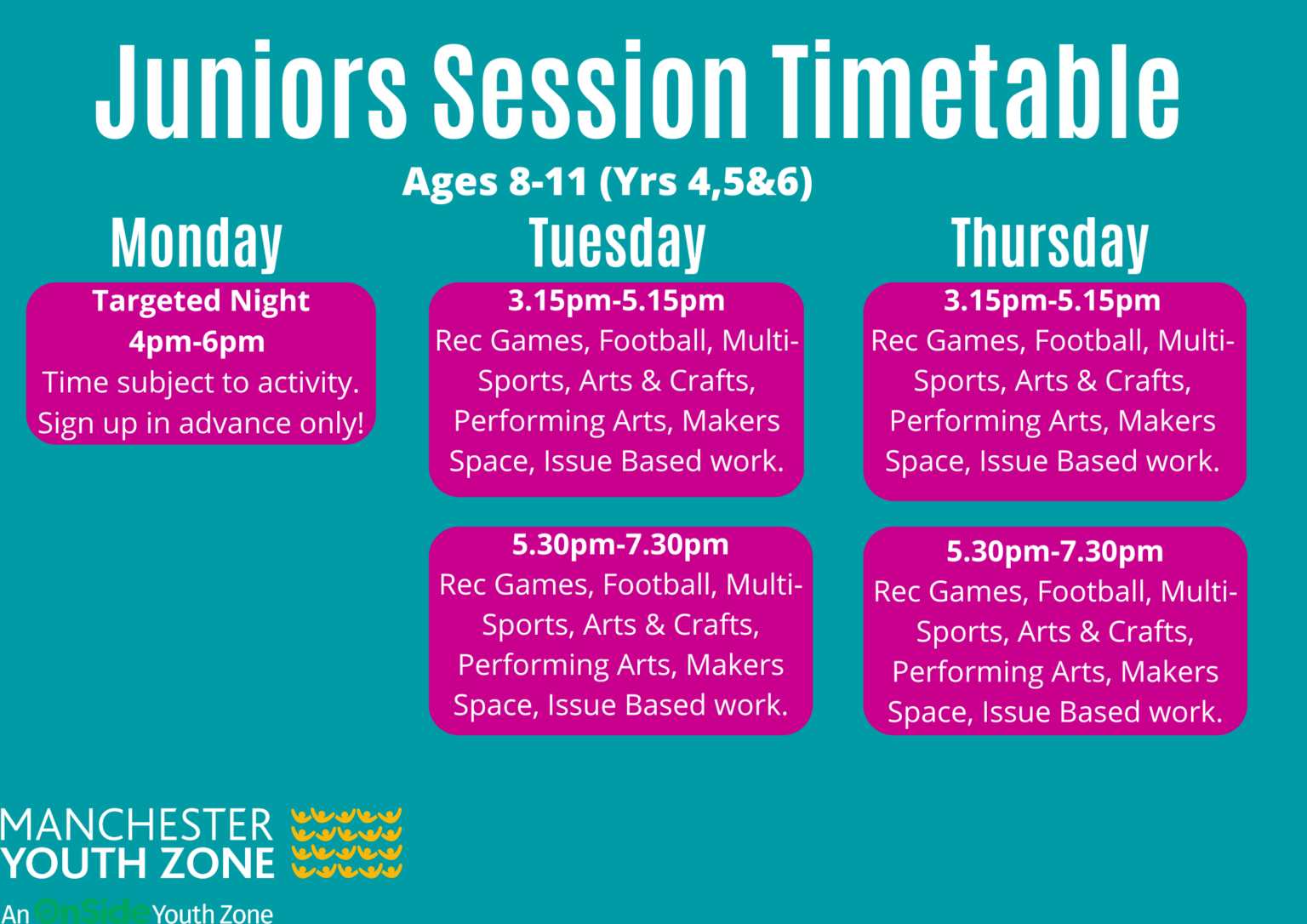Juniors - Manchester Youth Zone